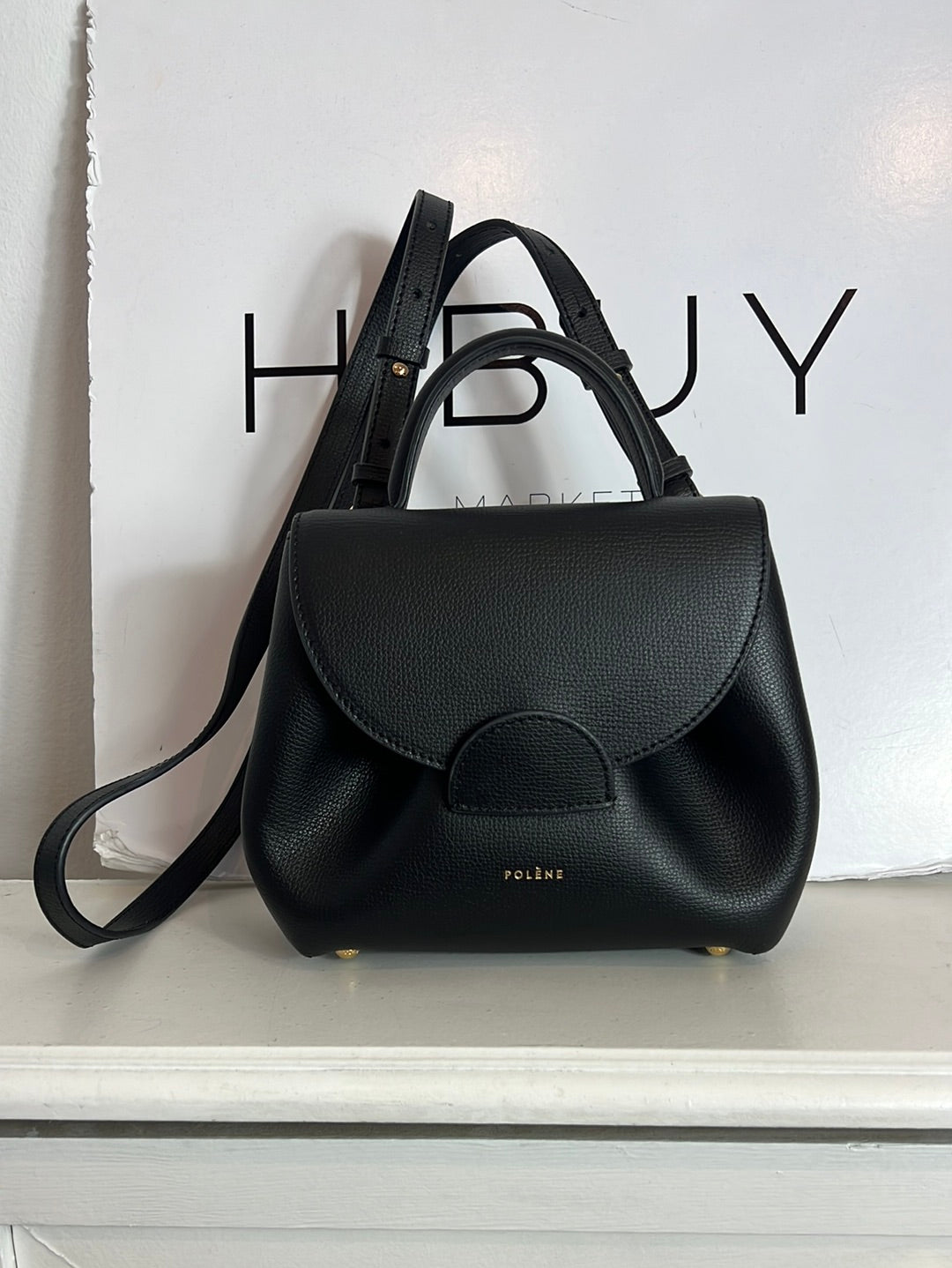 POLÉNE. Bolso mini negro asa larga – Hibuy market